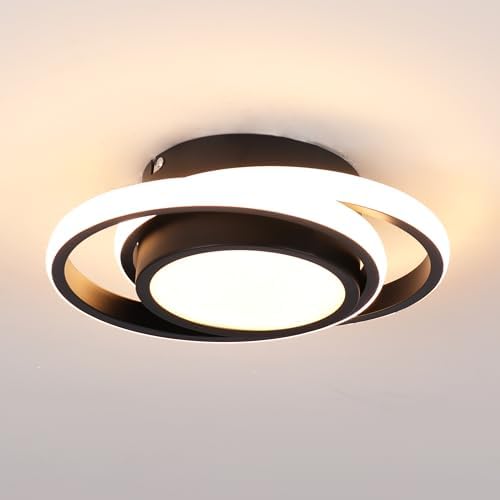 CANEOE 2 Packs Small Modern LED Ceiling Light,2 Rings Creative Design ...