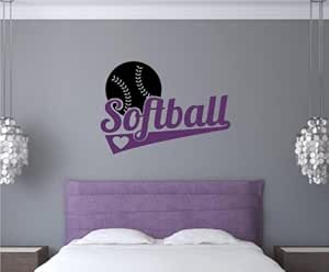 Amazon.com: Enchantingly Elegant kw025g Softball Sports Decor Vinyl ...