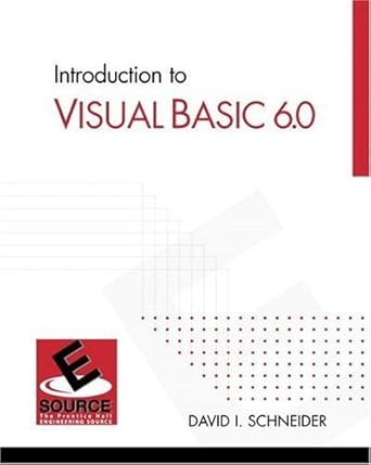 Introduction to Visual Basic 6.0: Schneider, David I.: 9780130268136 ...