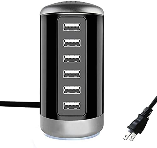 Amazon.com: ShengHe USB Charger, 6 Port Cylindrical Desktop Charger ...