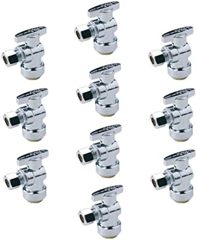 Amazon.com: WiseWater 1/4 Turn Push Fit Angle Stop Valve, 3/8" O.D x 1/ ...