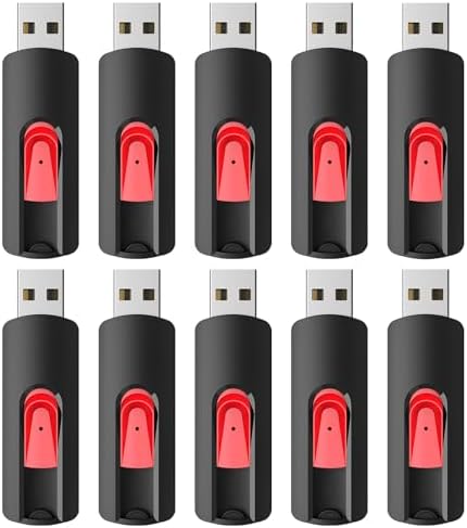 Amazon.com: RAOYI 10 Pack 64GB USB 3.0 Flash Drives Slide Retractable ...