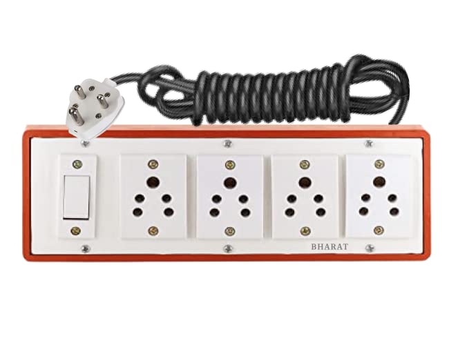 Buy Bharat 1 Switch and 4 Socket Extension Board Electrical Switch ...