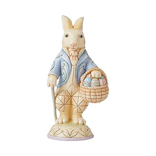 Enesco Jim Shore Heartwood Creek Easter Bunny with Basket Figurine ...