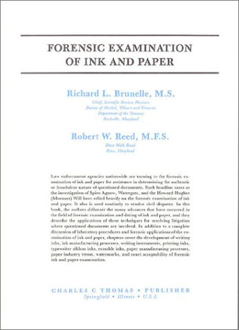 Amazon.com: Forensic Examination of Ink and Paper: 9780398060398 ...
