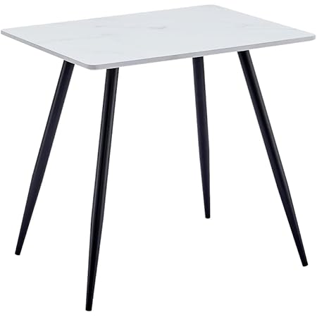 Hallowood Furniture Cullompton Small Rectangular 80 x 60 cm Kitchen Dining Table with White ...