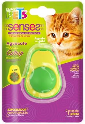 Fancy Pets Juguete Aguacate con Bola de Catnip para Gato Play Verde ...
