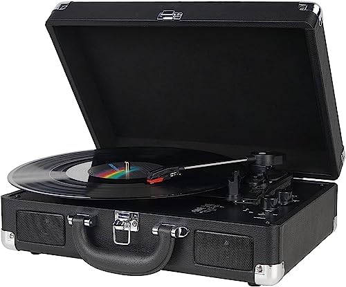 Amazon.com: Vintage 3-Speed Bluetooth Portable Suitcase Record Player ...