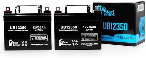 2-Pack UB12350 Universal Sealed Lead Acid Battery (12V, 35Ah, L1 ...