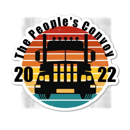 Amazon.com: 3" People's Convoy Freedom Sunset Colors USA Trucker Semi ...