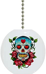 Roses Skull Solid Ceramic Fan Pull - Amazon.com