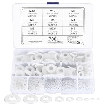 700 stuks platte sluitringen, sluitringen van nylon, ronde ...