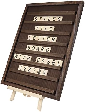 Amazon.com: Stiles Wood Tile Letter Board Set and Tabletop Easel Bundle ...