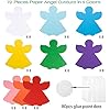 Amazon.com: 72 Pcs Angel Cutouts Paper Angel Shapes Christmas Angel ...