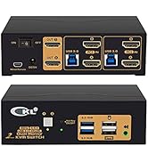 Amazon.com: CKL HDMI KVM Switch 2 Port Dual Monitor Extended Display ...