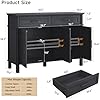 Amazon.com - ONBRILL 48 Inches Buffet Cabinet with Storage, Farmhouse ...