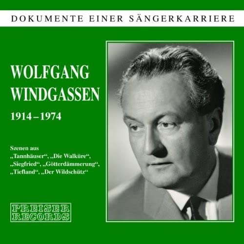 Dokumente einer Sängerkarriere - Wolfgang Windgassen - Wolfgang ...