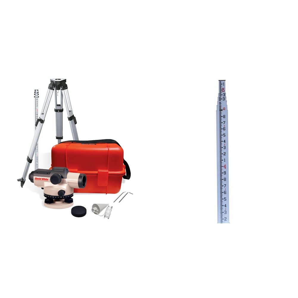 David White AL8-32 32-Power Automatic Optical Level Kit & CST/berger 06 ...