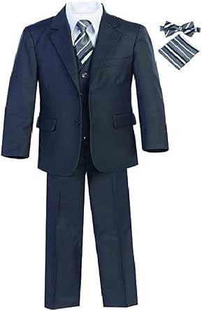 Amazon.com: Magen Kids Boys Husky Suit 7pcs Set, Suit 8-20 Charcoal 2 ...