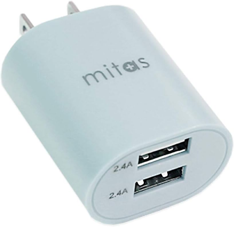 Amazon.co.jp: mitas USB ACアダプタ 2ポート 急速 2.4A スマートIC PSE取得 ER-UALY24 (【単品】アイスブルー) : ファッション
