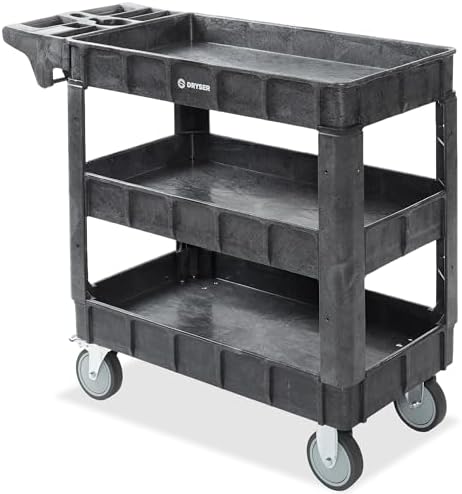 Amazon.com: 3-Tier 14 Gauge Stainless Steel Utility Cart, 1100 lbs Heavy Duty Service Cart with ...