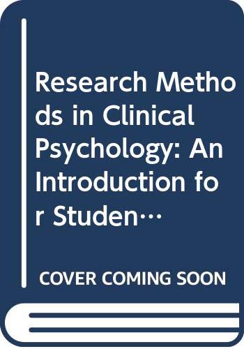 Amazon.co.jp: Research Methods in Clinical Psychology: An Introduction ...