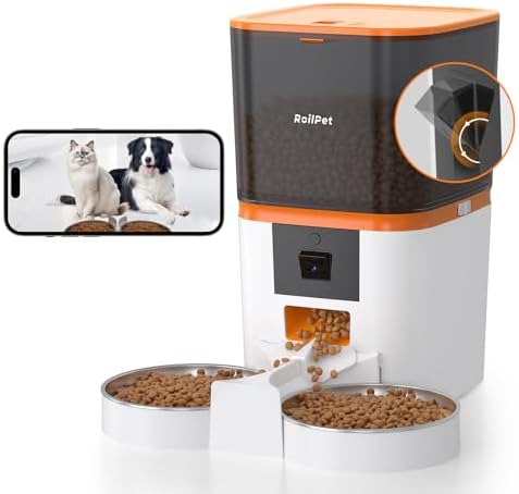 Amazon.com : SARPAWS Automatic Cat Feeder with Camera, 1080P HD Video ...