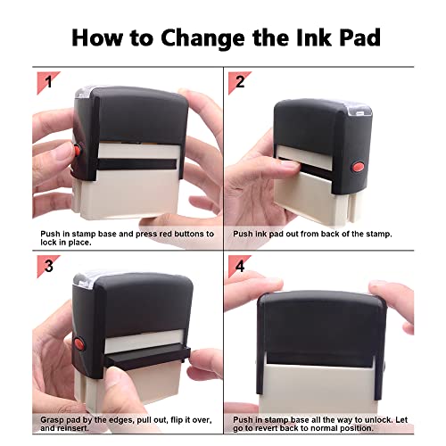 Label Stamp, Personalised Name Stamp, 5 Line 59 X 23mm Custom Phrase ...