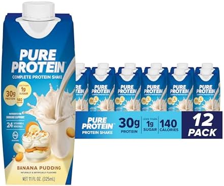 Amazon.com : Pure Protein Complete Protein Shake, Banana Pudding, 30g ...
