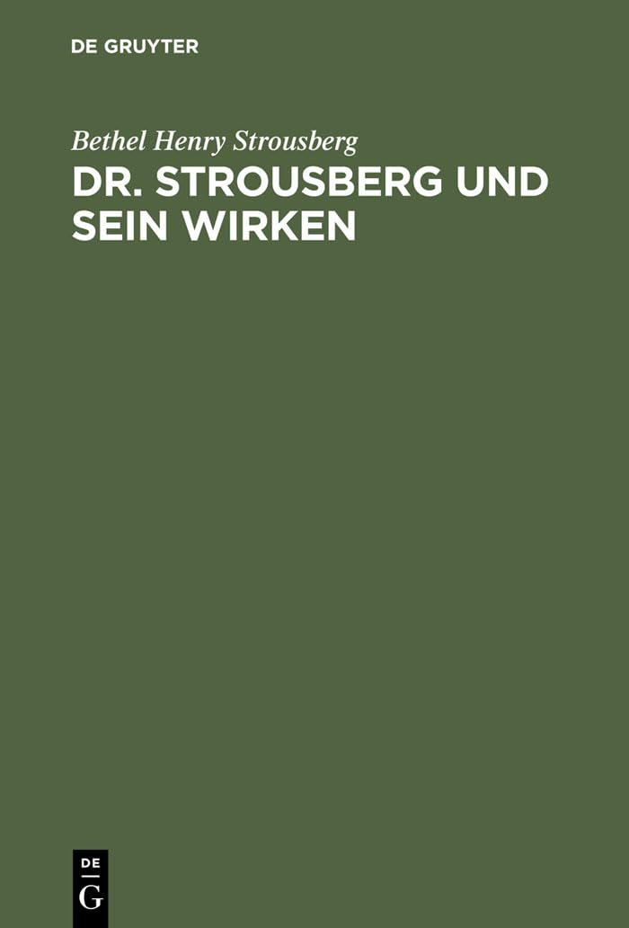 Amazon | Dr. Strousberg Und Sein Wirken: Von Ihm Selbst Geschildert ...