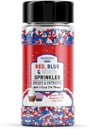 Amazon.com: Sweets Indeed Sprinkles, Edible Sprinkle Mix, Red White ...