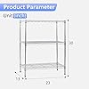 Amazon.com: FDW 3 Tier Wire Shelving Units Metal Storage Rack 23L x 13W ...