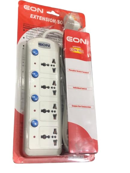 Buy EON 604 Extension Board 4 Socket Spike Guard with Indicator ...
