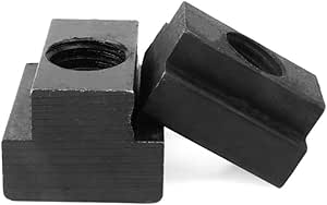 2/4/8pcs Black Oxide Finished Carbon Steel Nut Tapped Through Slot T ...