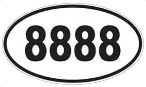 Amazon.com: Number 8888 Oval Magnet