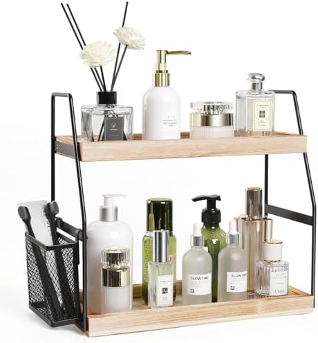 Amazon.com: Dorhors 2 Tier Bathroom Counter Organizer Storage,Vanity ...