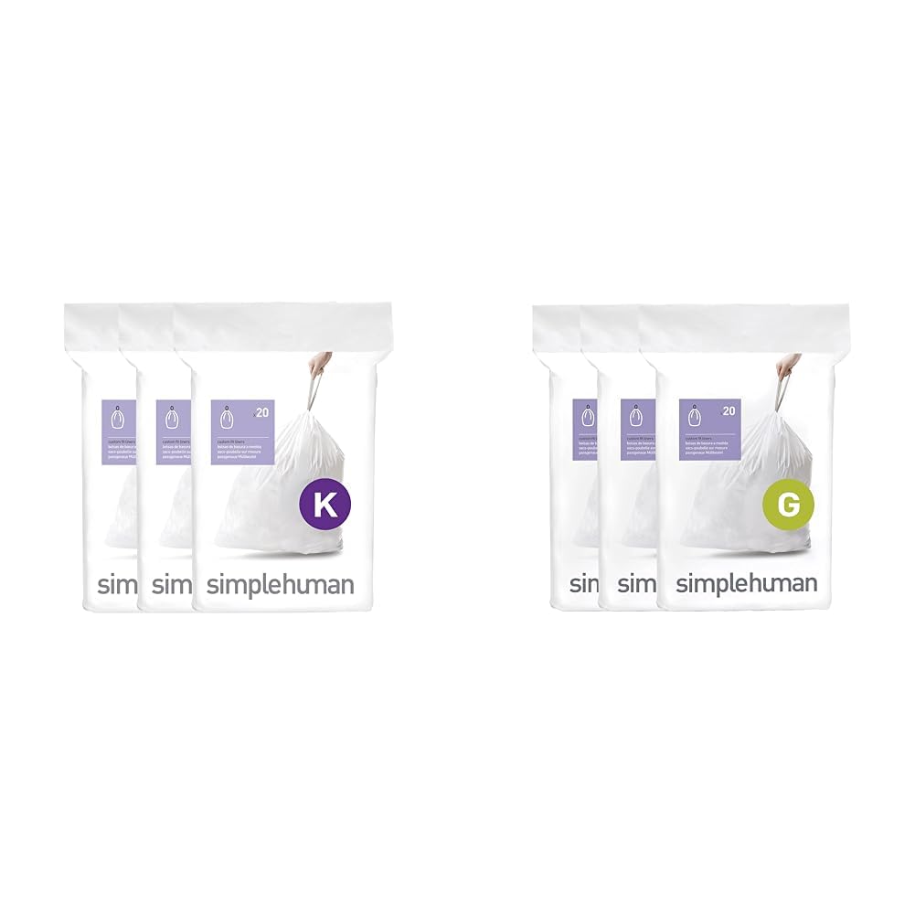 Amazon.com: simplehuman Code K Genuine Custom Fit Drawstring Trash Bags ...