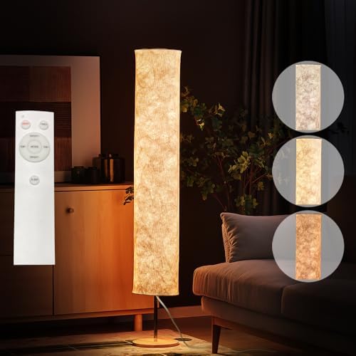 BASRAE Floor Lamp LED Soft Standing Light,150cm Modern White Corner ...