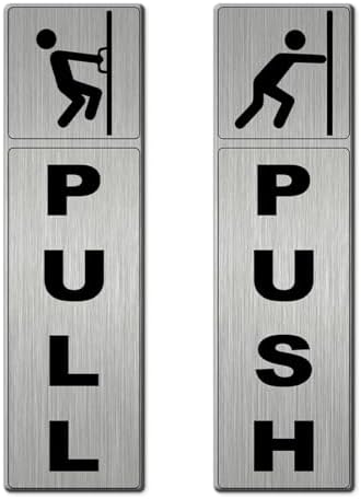100yellow® Self Adhesive Acrylic Push and Pull Signage Board for Glass ...