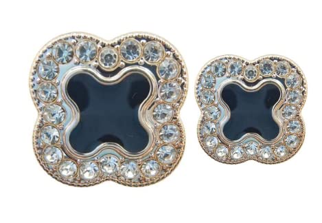 ANI ACCESSORIES Classic Design Smoking Diamonds ABS Shank Button (Pack ...