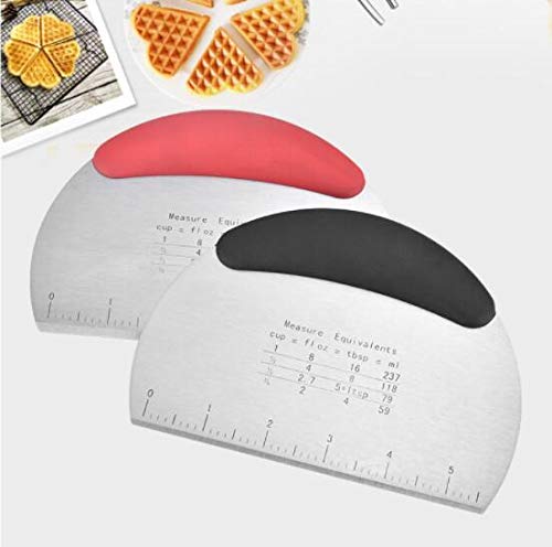 Buy stainless steel dough cutter with measurement pastry scraper non ...