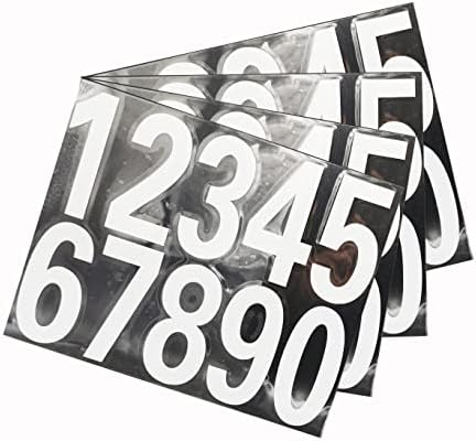 Aspcsmomt Mailbox Numbers Reflective Stickers for Outside,4 Sets(0-9 ...