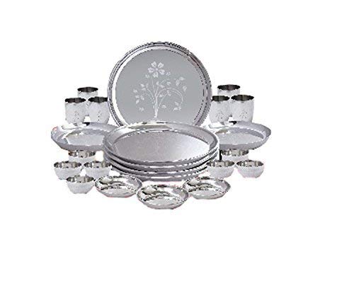 Krishna Gold Stainless Steel Dinner Set of 36 pc/dulhan/kanyadan for ...