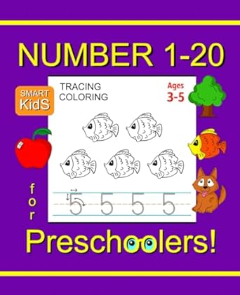 Number Tracing Coloring Book 1-20 for Preschoolers: Trace Numbers ...