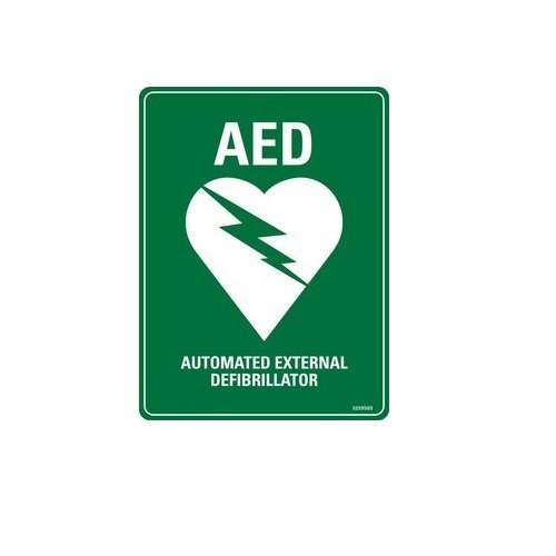 Amazon.com: AED Green Automated External Defibrillator Sticker , 7" x 5 ...