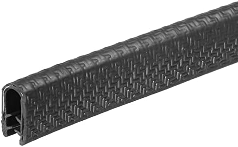 uxcell Edge Trim Black U Shape Edge Protector Rubber with Steel Clips ...