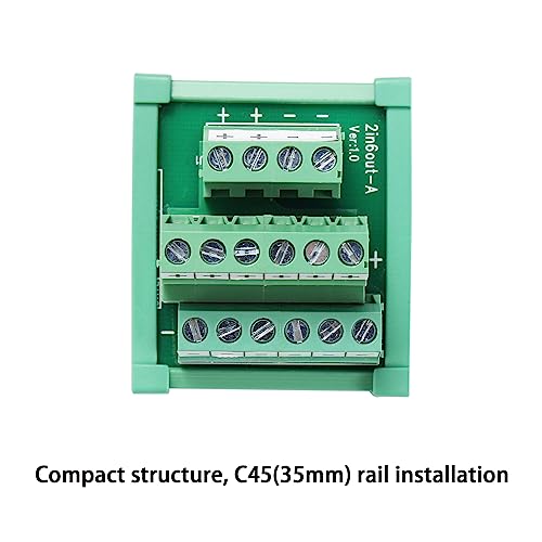 Snapklik.com : 2 In 6 Out Terminal Blocks Module, 25A DIN Rail And ...
