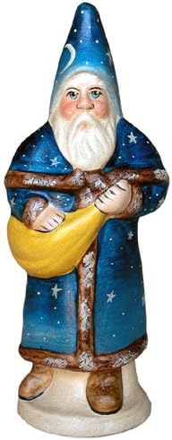 Blue Father Christmas Chalkware Figure : Amazon.co.uk: Home & Kitchen