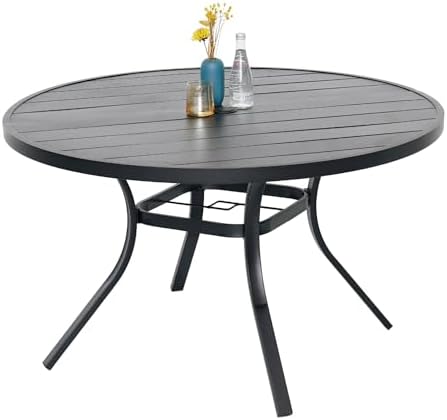 Amazon.com : Romayard 42 Inch Outdoor Dining Table Round Patio Bistro ...