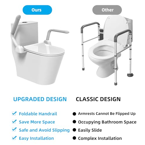 Snapklik.com : Toilet Standing Aid, Foldable Toilet Grab Rail For ...